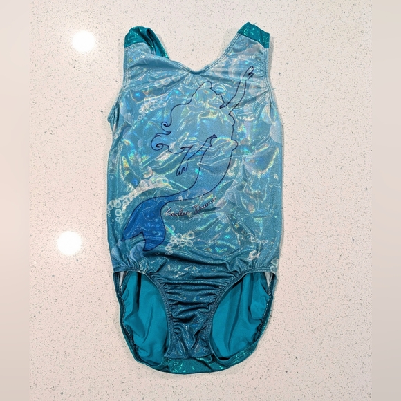 GK | Other | Ariel Little Mermaid Elite Gymnastics Dance Leotard Am ...